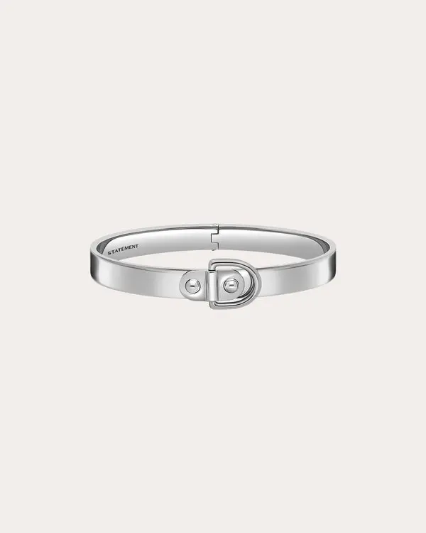 STATEMENT Rivet Bangle Bracelet - Silver