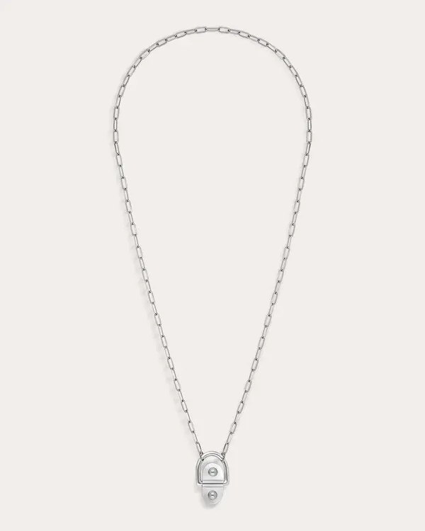 STATEMENT Rivet Pendant Necklace - Silver
