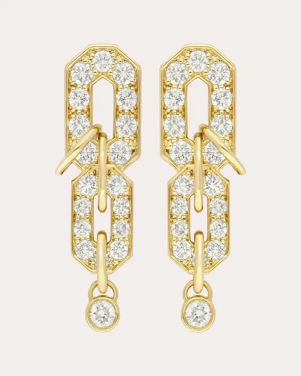 STATEMENT Diamond & 18k My Way Drop Earrings - Gold