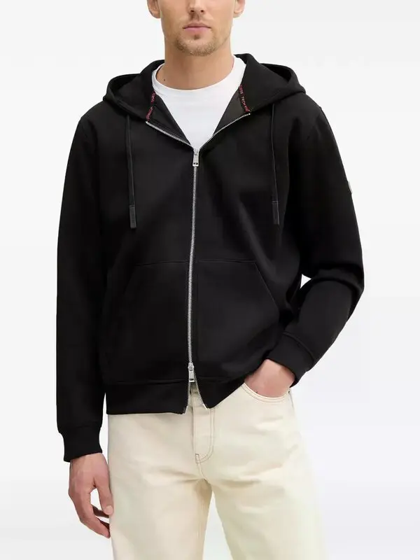 Guess Logo-patch Zip-up Hoodie