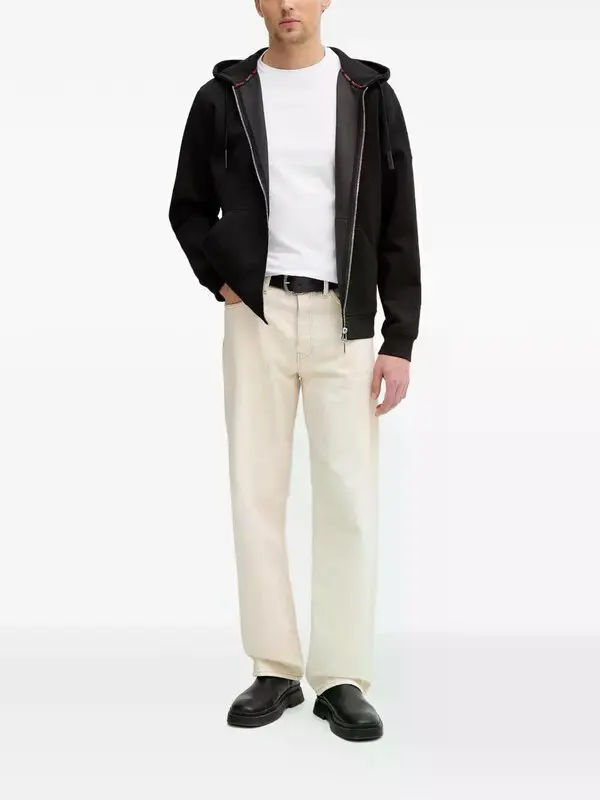 Guess Logo-patch Zip-up Hoodie