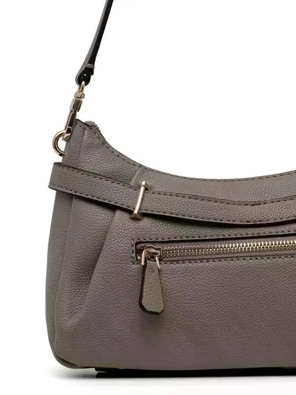 Guess Pebbled Tote Bag With Logo Plaque - Neutrals
