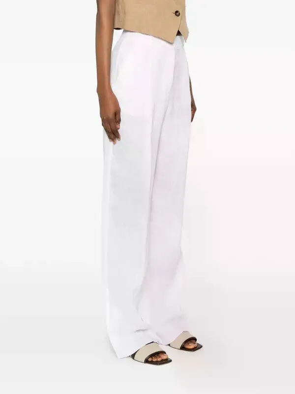 Marella Linen Wide-leg Trousers