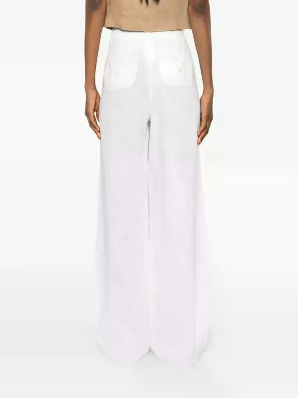 Marella Linen Wide-leg Trousers
