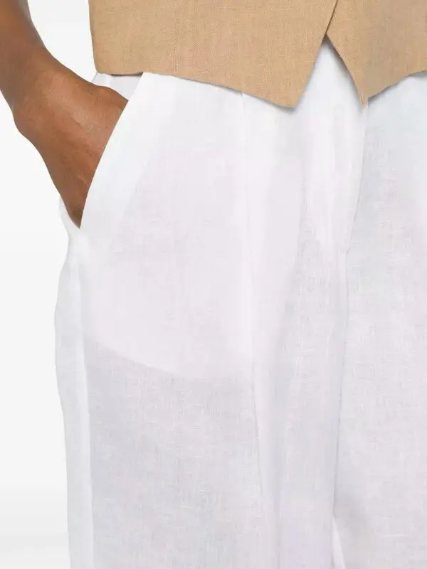 Marella Linen Wide-leg Trousers