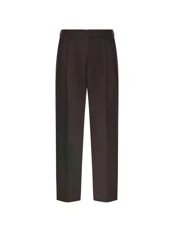 BE ABLE Pleated Straight-leg Trousers - Brown