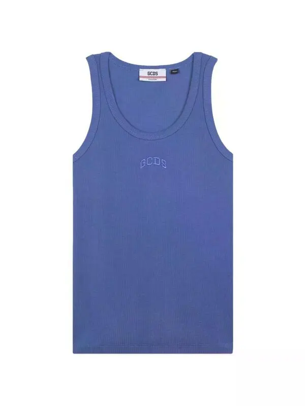 Gcds Logo-embroidered Tank Top - Blue