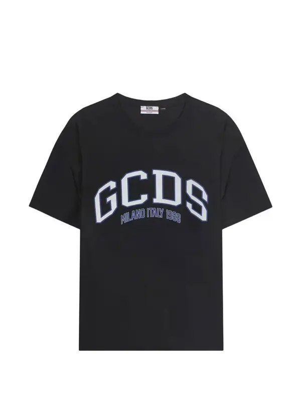 Gcds Logo-print Mesh T-shirt - Black