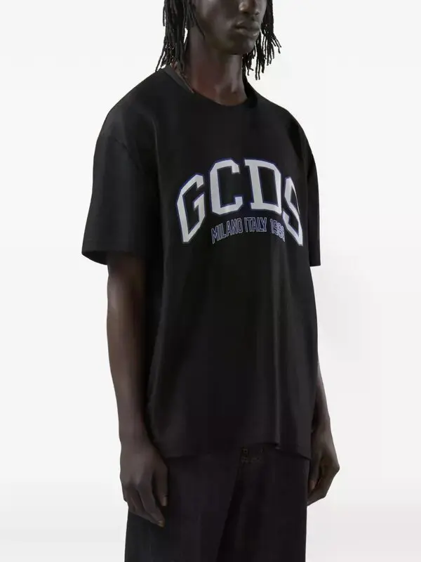 Gcds Logo-print Mesh T-shirt - Black