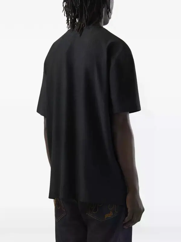 Gcds Logo-print Mesh T-shirt - Black