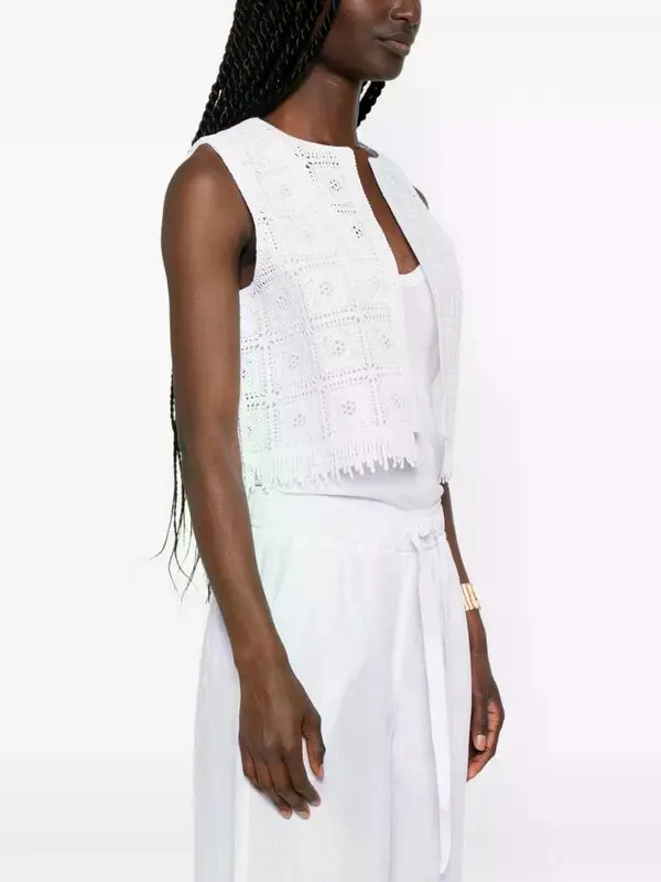 Marella Crochet-knit Fringed Jacket