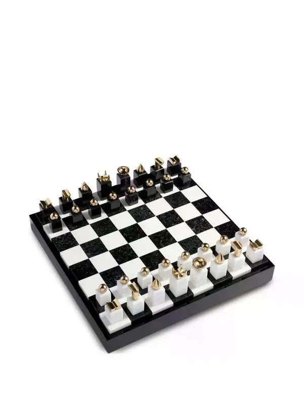 L'Objet Abstract-piece Chess Set - Black
