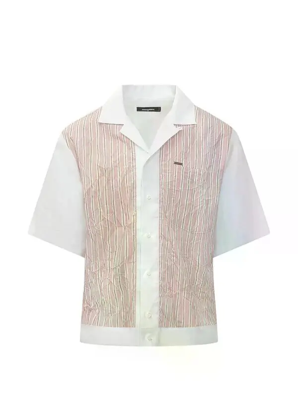 Dsquared2 Striped Crinkled-effect Shirt - White