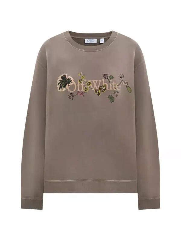 Off-White Floral-print Logo Sweatshirt