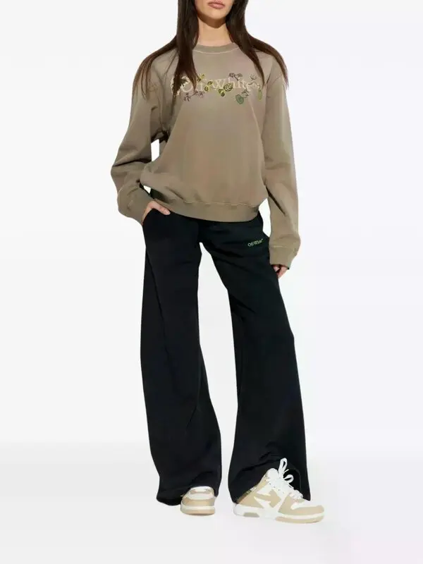 Off-White Floral-print Logo Sweatshirt