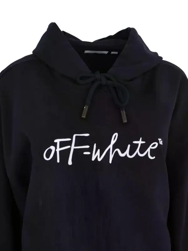 Off-White Logo-embroidered Hoodie - Blue