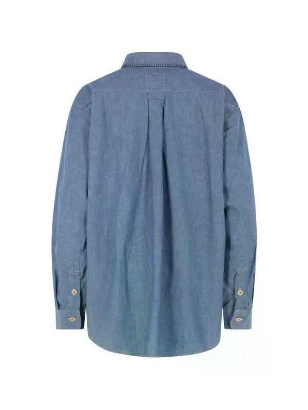 KURO Blanket-stitch Chambray Shirt