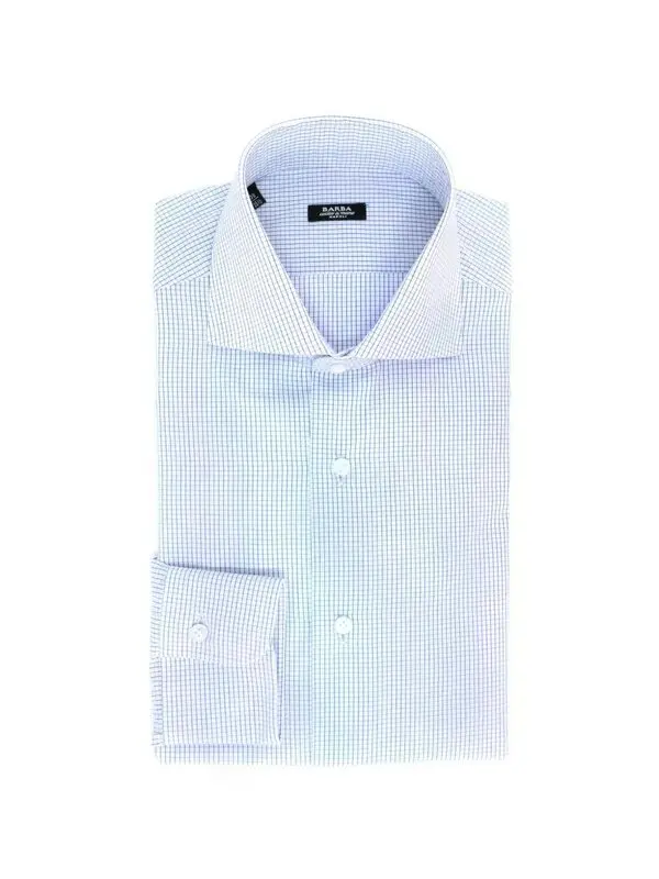 BARBA NAPOLI Checked Shirt - White