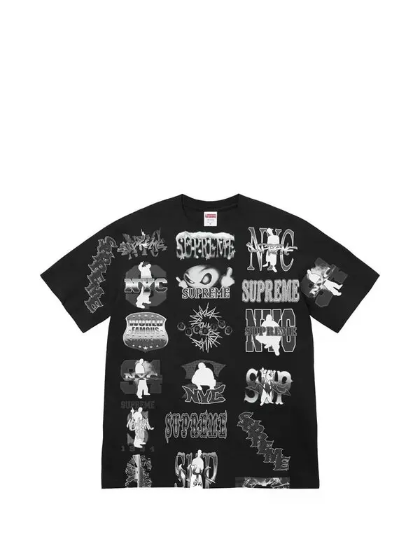 Supreme Flash Graphic-print T-shirt - Black