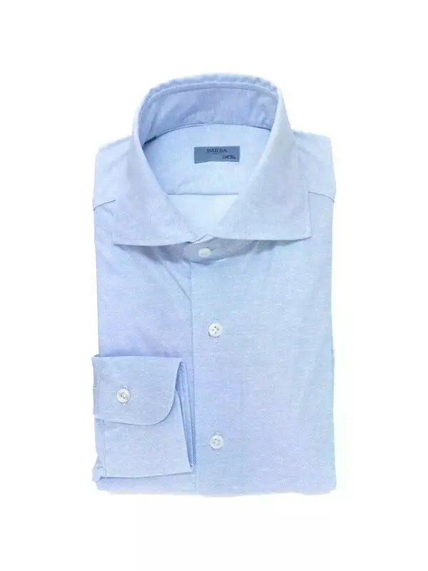 BARBA NAPOLI Spread-collar Shirt - Blue