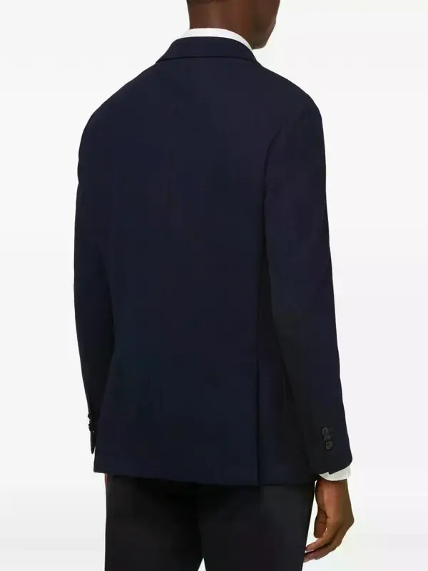 Boggi Milano Buttoned Long-sleeve Blazer - Blue
