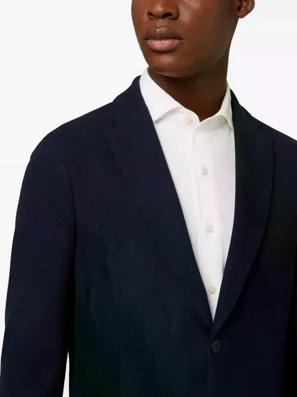 Boggi Milano Buttoned Long-sleeve Blazer - Blue