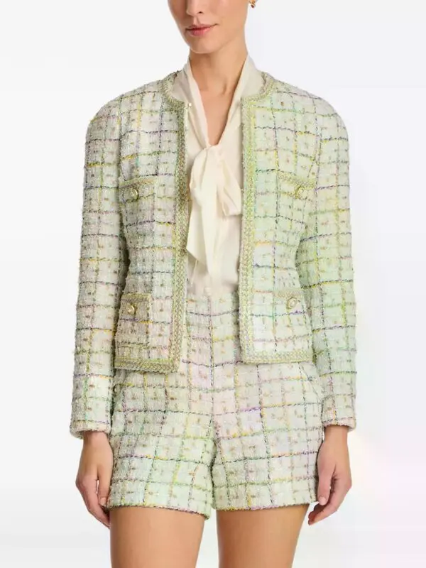 WEILL Braided-trim Tweed Jacket - Neutrals
