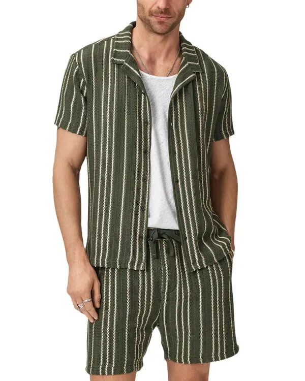 John Varvatos Elias Short Sleeve Vertical Texture Shirt