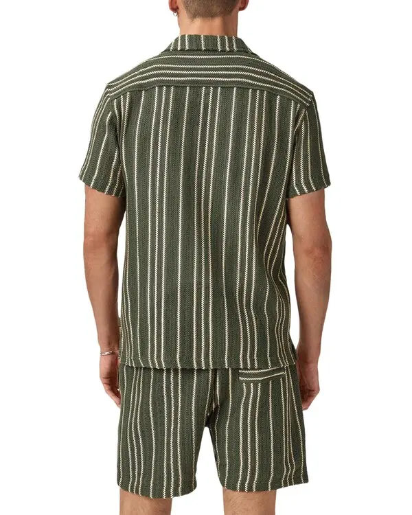 John Varvatos Elias Short Sleeve Vertical Texture Shirt