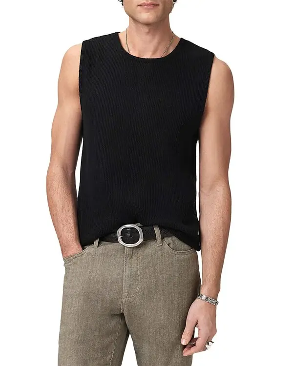 John Varvatos Beaumont Sweater Tank Top - Black
