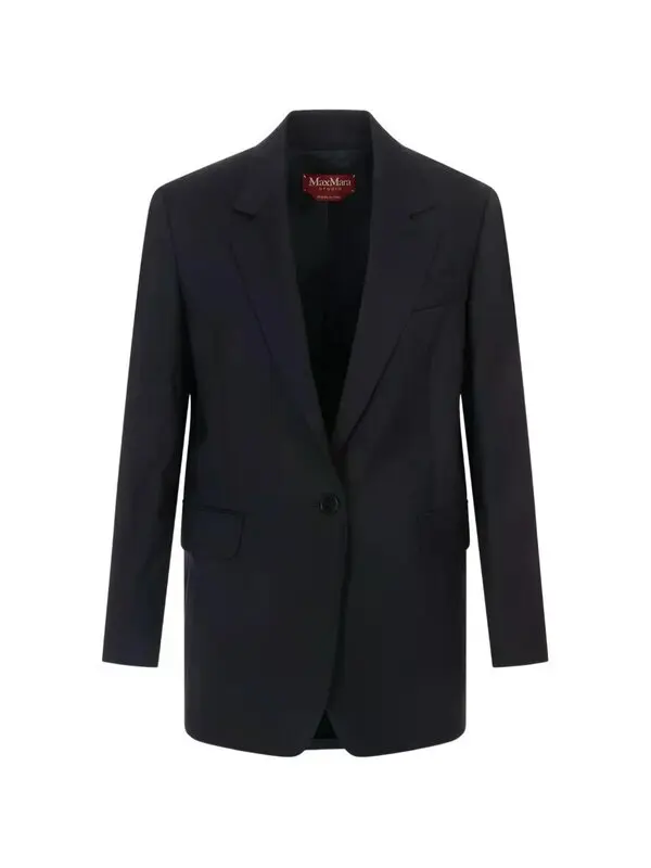 Max Mara Chamonix Single-breasted Buttoned Blazer - Blue