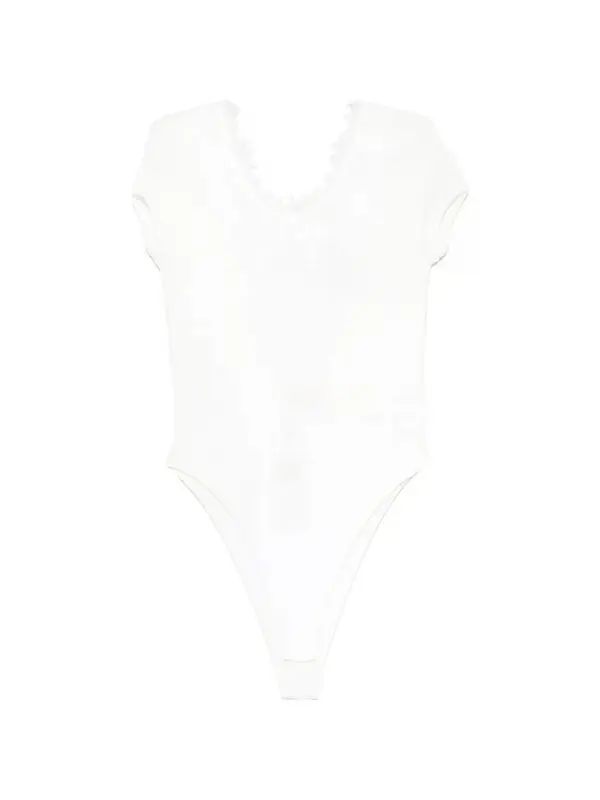 Ermanno Scervino Lace-trim Bodysuit - White