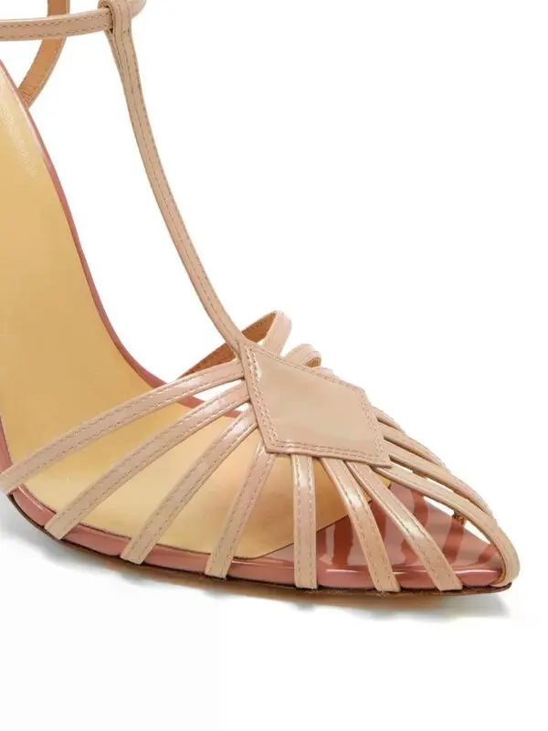 FRANCESCO RUSSO Strappy T-bar Sandals - Neutrals