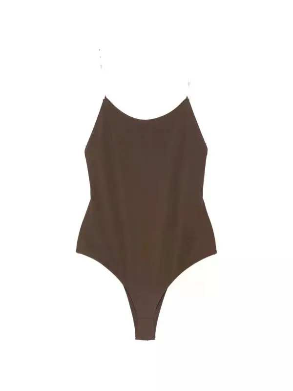 Jacquemus Ruffled-back Swimsuit - Brown