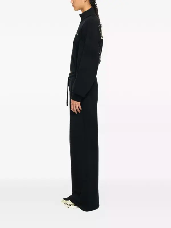 Off-White Bookish Logo-print Wide Leg Trousers
