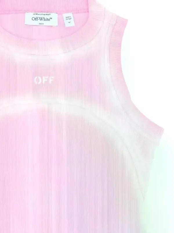 Off-White Spray-effect Ribbed Tank Top - Pink