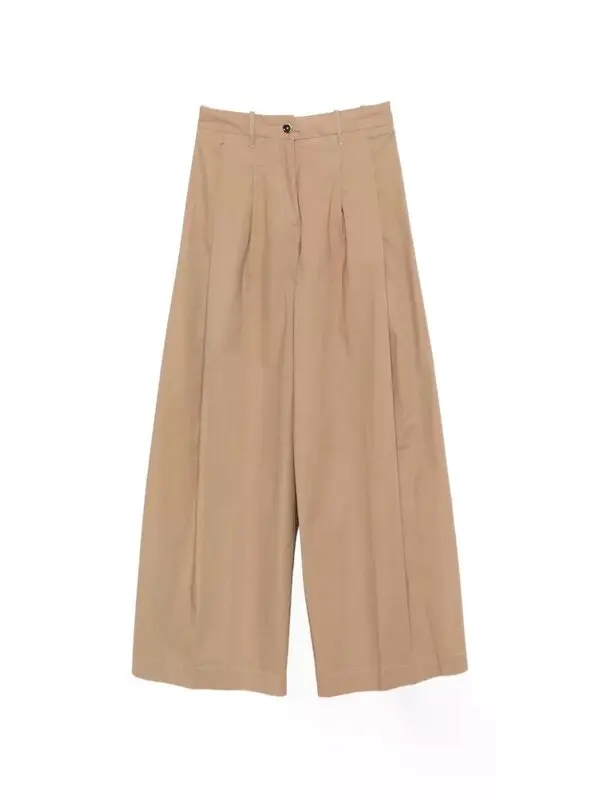 NINE:INTHE:MORNING Pleated Wide-leg Trousers - Neutrals
