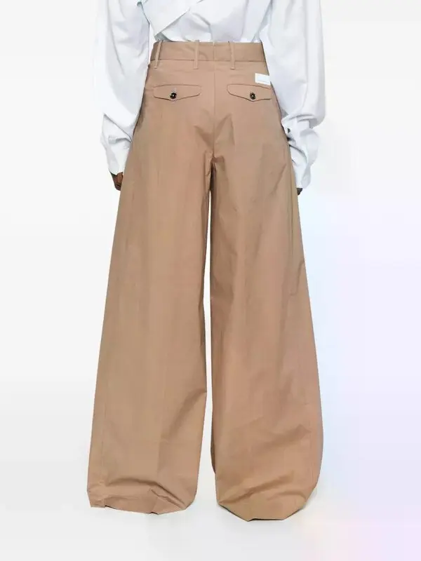 NINE:INTHE:MORNING Pleated Wide-leg Trousers - Neutrals