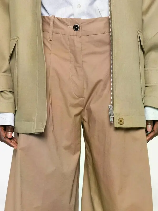 NINE:INTHE:MORNING Pleated Wide-leg Trousers - Neutrals