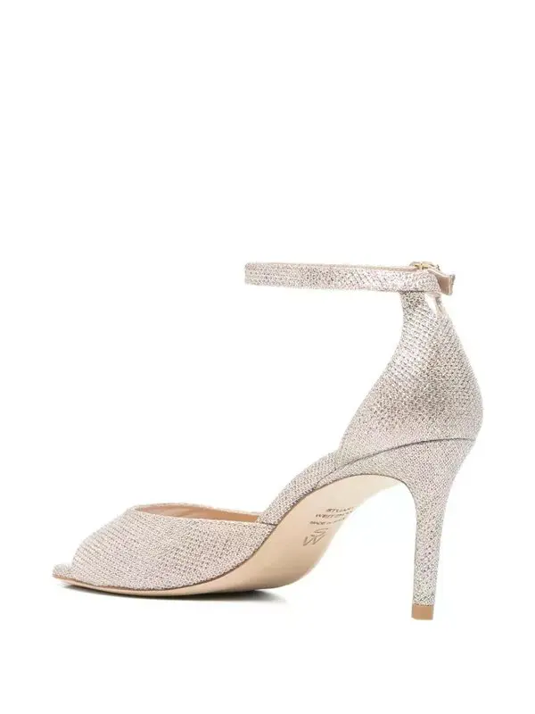 STUART WEITZMAN Glitter Ankle-strap Pumps