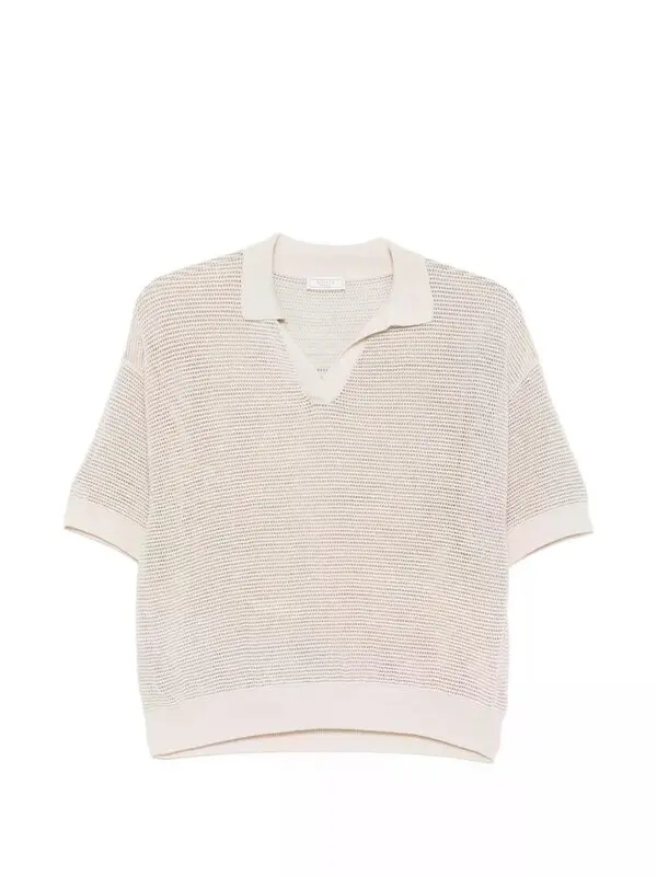 Peserico Open-knit Short-sleeve T-shirt