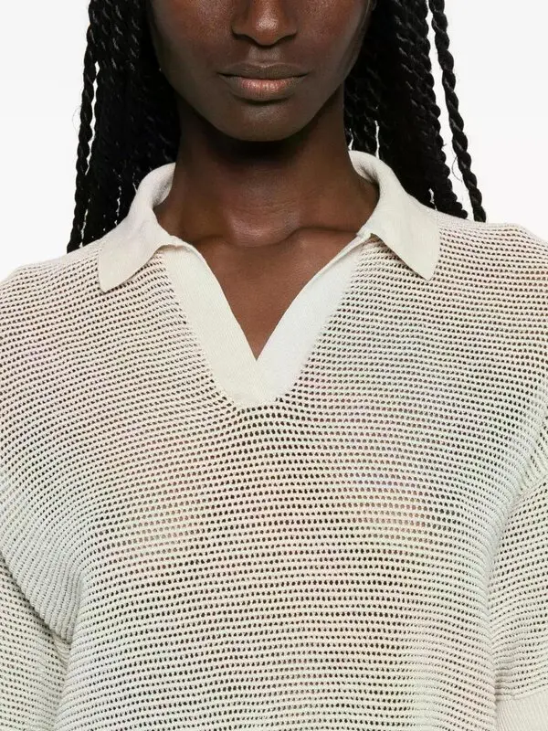 Peserico Open-knit Short-sleeve T-shirt