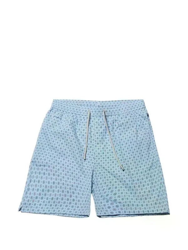 MC2 SAINT BARTH Floral-print Drawstring Swim Shorts - Blue