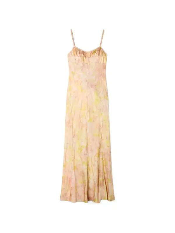 Sandro Floral Print Maxi Dress - Pink