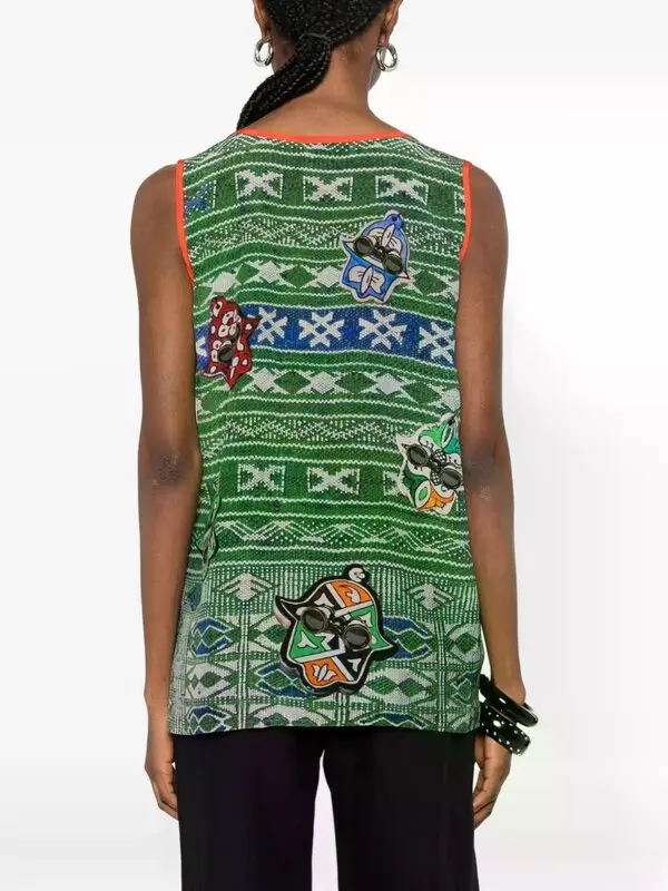 The Artistylist Elephant-print Tank Top