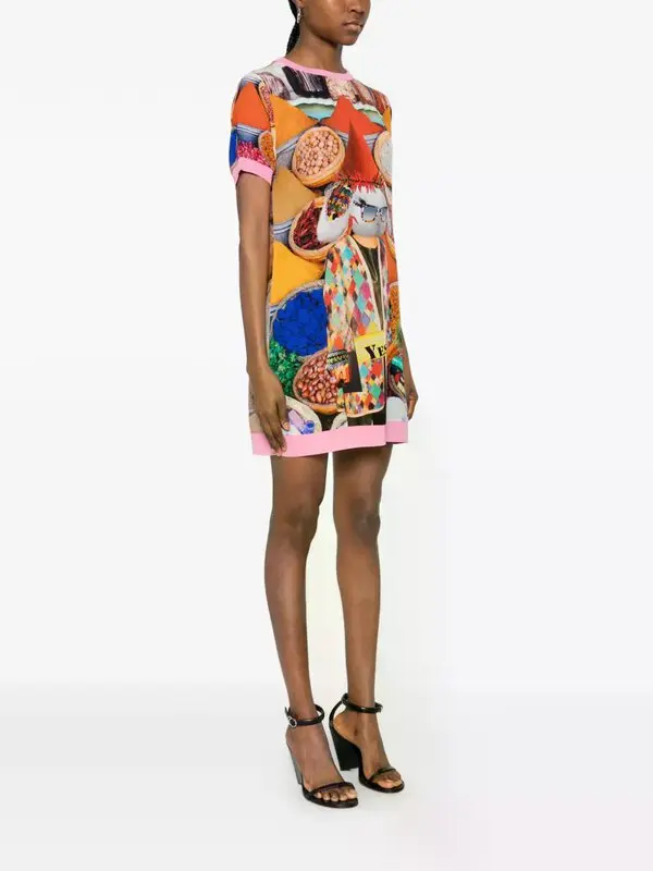 The Artistylist Graphic-print Mini Dress - Orange