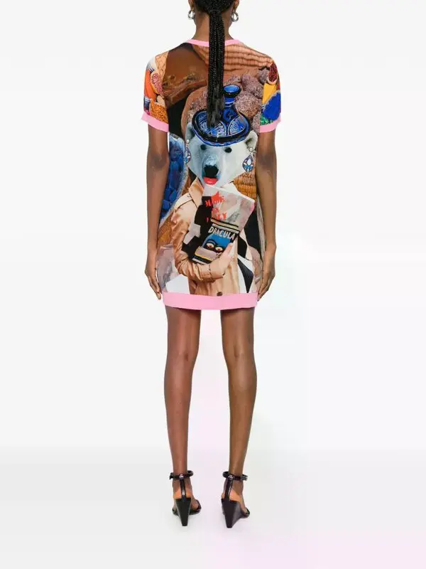 The Artistylist Graphic-print Mini Dress - Orange