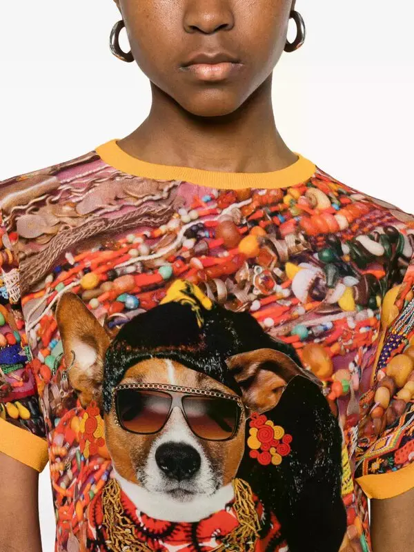 The Artistylist Graphic-print Mini Dress - Orange