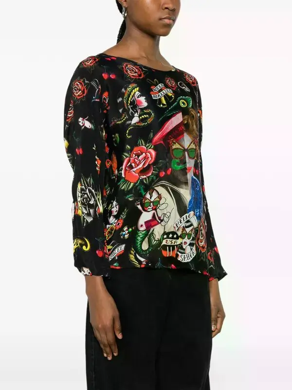 The Artistylist Graphic-print Blouse