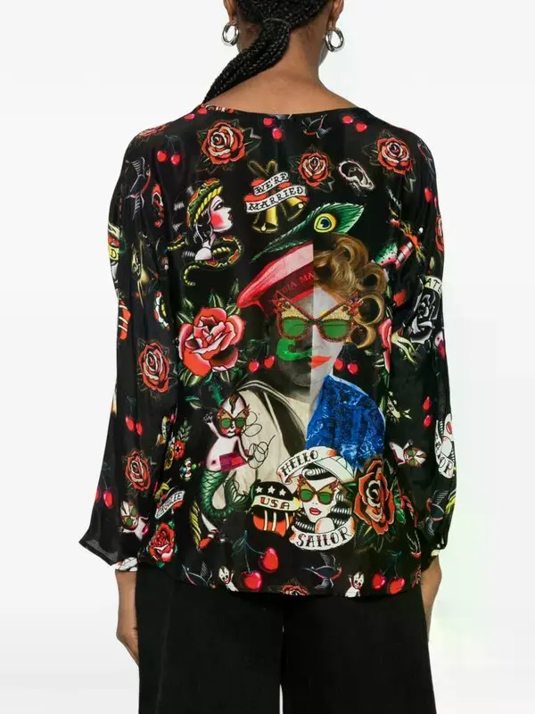 The Artistylist Graphic-print Blouse